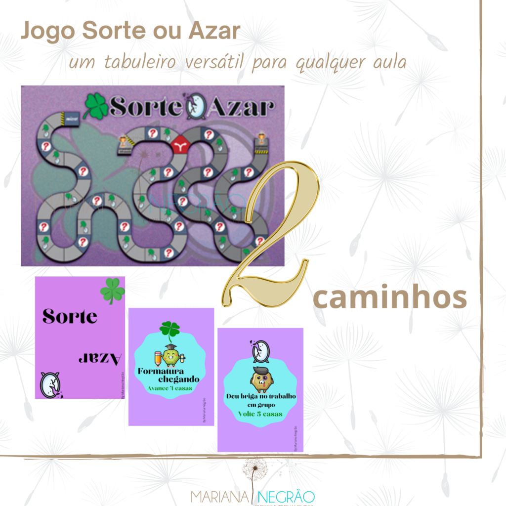 Jogo Sorte Ou Azar Professora Mariana Merida